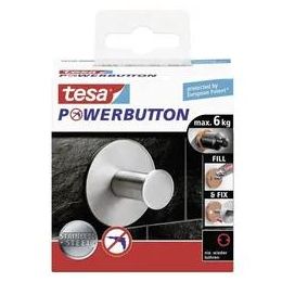 Tesa POWERBUTTON Classic Klebehaken (&Oslash; x H) 50 mm x 31 mm Metall Inhalt: 1 St.