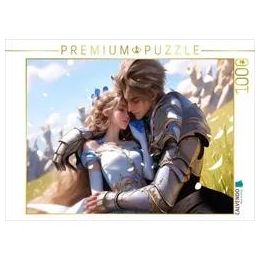 Calvendo Puzzle Ritter und Prinzessin - Manga Style 1000 Teile Lege-Gr&ouml;&szlig;e 64x48cm Foto-Puzzle f&uuml;r gl&uuml;ckliche Stunden