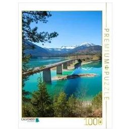 Calvendo Puzzle Br&uuml;cke &uuml;ber den Sylvensteinsee 1000 Teile Lege-Gr&ouml;&szlig;e 64x48cm Foto-Puzzle f&uuml;r gl&uuml;ckliche Stunden