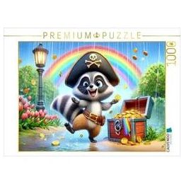 Calvendo Puzzle Regentanz des Waschb&auml;r-Piraten 1000 Teile Lege-Gr&ouml;&szlig;e 64x48cm Foto-Puzzle f&uuml;r gl&uuml;ckliche Stunden