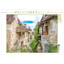 Calvendo Puzzle Carennac mit alten Gassen und Zinnen auf den Wehrmauern mit stadttor&auml;hnlichem Bogendurchlass zum Abteigeb&auml;ude 1000 Teile Lege-Gr&ouml;&szlig;e 64x48cm Foto-Puzzle f&uuml;r gl&uuml;ckliche Stunden