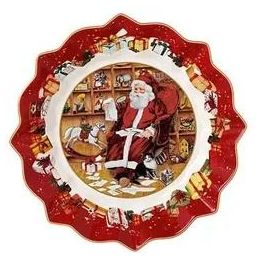 Villeroy & Boch Villeroy & Boch Toy's Fantasy Schale auf Fu&szlig;, Santa liest Wunschzettel