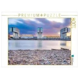 Calvendo Puzzle Der Rheinauhafen kurz nach Sonnenuntergang 1000 Teile Lege-Gr&ouml;&szlig;e 64x48cm Foto-Puzzle f&uuml;r gl&uuml;ckliche Stunden