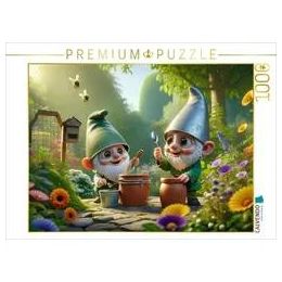 Calvendo Puzzle Summendes Zwergengl&uuml;ck: Zwei Imker unter den Gartenbewohnern 1000 Teile Lege-Gr&ouml;&szlig;e 64x48cm Foto-Puzzle f&uuml;r gl&uuml;ckliche Stunden