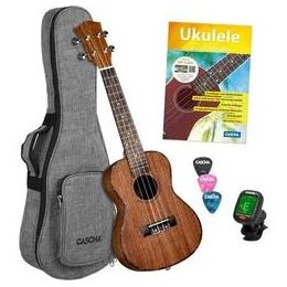 Concert Ukulele Mahogany Set (incl. 4 languages Method (DE/EN/FR/ES), Bag padded, 3 Picks, Tuner)**