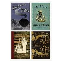 Zauberb&uuml;cher: Hogwarts-Buchcover Magnet-Set