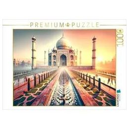 Calvendo Puzzle Taj Mahal - Monument der ewigen Liebe (Neues Weltwunder) in Indien 1000 Teile Lege-Gr&ouml;&szlig;e 64x48cm Foto-Puzzle f&uuml;r gl&uuml;ckliche Stunden