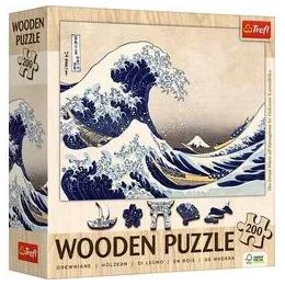 Trefl Holz Puzzle 200 - Die Gro&szlig;e Welle in Kanagawa / Hokusai Katsushika