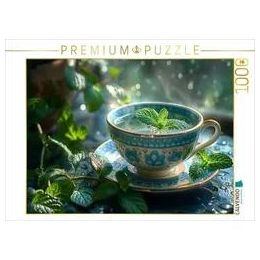 Calvendo Puzzle Pfefferminztee in der Tasse 1000 Teile Lege-Gr&ouml;&szlig;e 64x48cm Foto-Puzzle f&uuml;r gl&uuml;ckliche Stunden