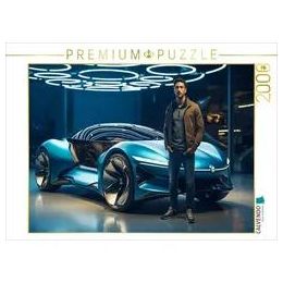 Calvendo Puzzle Hypermodernes Konzept Design Auto und junger Mann 2000 Teile Lege-Gr&ouml;&szlig;e 90x67cm Foto-Puzzle f&uuml;r gl&uuml;ckliche Stunden