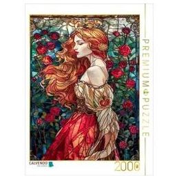 Calvendo Puzzle Eine zauberhafte Szene zeigt eine Prinzessin, die inmitten eines &uuml;ppigen Rosengartens steht 2000 Teile Lege-Gr&ouml;&szlig;e 90x67cm Foto-Puzzl