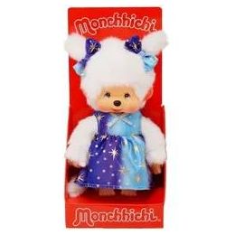 Monchhichi Pl&uuml;schfigur M&auml;dchen mit Sternenlicht Kleid 20cm