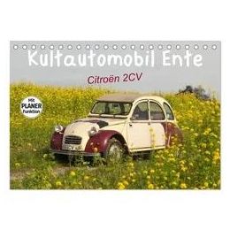 Kultautomobil Ente Citro&euml;n 2CV (Tischkalender 2025 DIN A5 quer), Calvendo Monatskalender