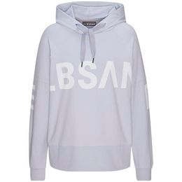ELBSAND Kapuzensweatshirt 'Seldis' blau Gr. XL (42) f&uuml;r Damen. Rundhals und Logodruck. Figurumspielend. Nachhaltig.