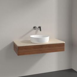 Villeroy & Boch Villeroy und Boch Antao Waschtisch-Unterschrank K09113HM 100x19x50cm, Waschbeckenplattenfarbe botticino, warm walnut