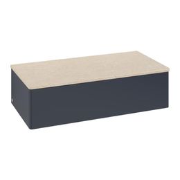 Villeroy & Boch Villeroy und Boch Antao Waschtisch-Unterschrank L40003HG mit Beleuchtung, 100x26,8x50cm, Waschbeckenplattenfarbe botticino, midnight blue matt lacquer