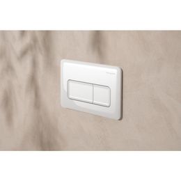 Hansgrohe iFrame Original Q Bet&auml;tigungsplatte 66001450 f&uuml;r 2-Mengen-Sp&uuml;lung, Kunststoff, wei&szlig;