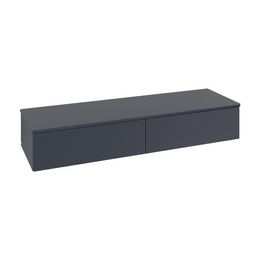 Villeroy & Boch Villeroy und Boch Antao Sideboard L42100HG mit Beleuchtung, 2 Ausz&uuml;ge, 1600 x 268 x 500 mm, Front mit Struktur, Midnight Blue Matt Lacquer / Midnight Blue Matt Lacquer