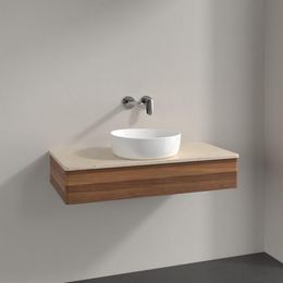 Villeroy & Boch Villeroy und Boch Antao Waschtisch-Unterschrank K09013HM 100x19x50cm, Waschbeckenplattenfarbe botticino, warm walnut