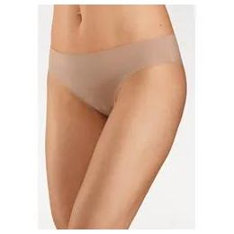 Slip Schiesser "Invisible Light", Damen, Gr. 40, beige, Single Jersey, Obermaterial: 70% Polyamid, 30% Elasthan, unifarben, eng, Unterhosen Slip, mit flach verklebten Seitenn&auml;hten