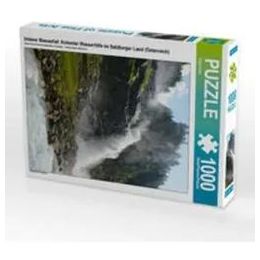 Calvendo Puzzle Unterer Wasserfall. Krimmler Wasserf&auml;lle im Salzburger Land (&Ouml;sterreich) 1000 Teile Lege-Gr&ouml;&szlig;e 48 x 64 cm Foto-Puzzle Bild von Anja Frost
