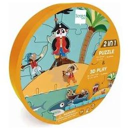 SCRATCH 2in1 Spielpuzzle 3D Piraten 36 Teile