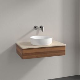 Villeroy & Boch Villeroy und Boch Antao Waschtisch-Unterschrank K08013HM 80x19x50cm, Waschbeckenplattenfarbe botticino, warm walnut