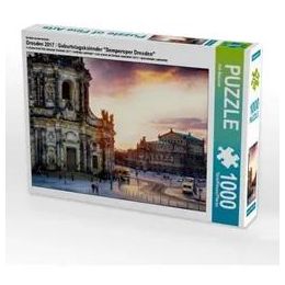 Calvendo Puzzle Dresden 2017 / Geburtstagskalender "Semperoper Dresden" 1000 Teile Lege-Gr&ouml;&szlig;e 64 x 48 cm Foto-Puzzle Bild von Dirk Meutzner