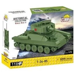 Cobi Historical Collection 3092 - T-34-85 Panzer, WWII, 1:72 Bausatz, 110 Klemmbausteine