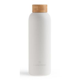 waterdrop Trinkflasche, Wei&szlig;, Metall, 0,6 L, doppelwandig, Vakuum, 100% dicht, h&auml;lt warm, kalt, leicht zu reinigen, Kaffee & Tee, Kannen, Trinkflaschen