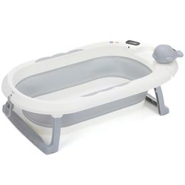 fillikid Babybadewanne Beluga, Wei&szlig;, Hellgrau, Kunststoff, 49x20.5x81.5 cm, faltbar, Pflegen, Baden, Babybadewannen