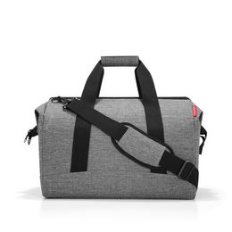 Reisenthel Reisetasche Allrounder L twist silver, Grau, Textil, 48x39.5x29 cm, gepolsterter Boden, Innensteckf&auml;cher, Tragehenkel, verstellbarer Schultergurt, Schultergurt, Freizeit, Koffer & Taschen, Reisetaschen