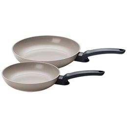 Fissler Pfannenset, Grau, Metall, 2-teilig, Made in Germany, Kochen, Pfannen, Pfannensets