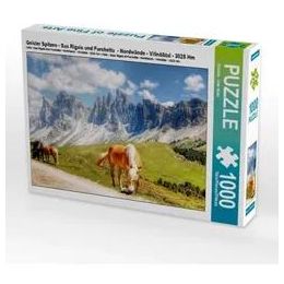 Calvendo Geisler Spitzen - Sas Rigais und Furchetta - Nordw&auml;nde - Villn&ouml;&szlig;tal - 3025 Hm (Puzzle)