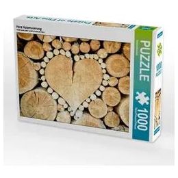 Calvendo Herz Holzmaserung (Puzzle)
