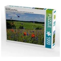 Calvendo Ein Motiv aus dem Kalender Roter Mohn, bunte Wiesen (Puzzle)