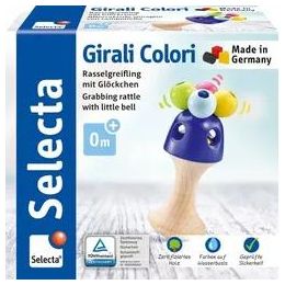Selecta 61062 - Greifling, Girali Colori, Rassel mit Gl&ouml;ckchen, Holz, 10 cm