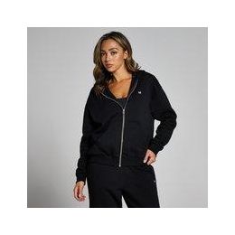 MP Damen Basics Kapuzenpulli mit durchgehendem Rei&szlig;verschluss &mdash; Schwarz - S