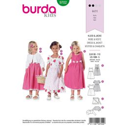 Burda Schnitt 9702 "Kleid & Jacke" Landhauslook f&uuml;r Kleinkinder