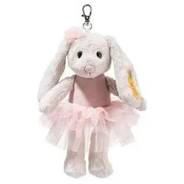 Steiff 112614 - Anh&auml;nger Hoppie Balletthase, wei&szlig;/rosa, Pl&uuml;sch-Schl&uuml;sselanh&auml;nger, 16 cm