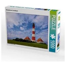 Calvendo Puzzle Westerhever Leuchtturm 1000 Teile Lege-Gr&ouml;&szlig;e 64x48cm Foto-Puzzle f&uuml;r gl&uuml;ckliche Stunden