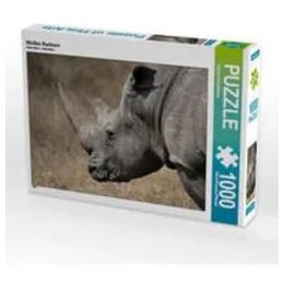 Calvendo Puzzle Wei&szlig;es Nashorn 1000 Teile Lege-Gr&ouml;&szlig;e 64 x 48 cm Foto-Puzzle Bild von Johann Sch&ouml;rkhuber