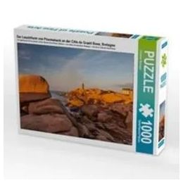 Calvendo Puzzle Der Leuchtturm von Ploumanach an der C&ocirc;te de Granit Rose, Bretagne 1000 Teile Lege-Gr&ouml;&szlig;e 64 x 48 cm Foto-Puzzle Bild von Christian M&uuml;ringer
