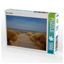 Calvendo Puzzle Weg zum Meer 1000 Teile Lege-Gr&ouml;&szlig;e 64 x 48 cm Foto-Puzzle Bild von kattobello
