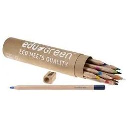edugreen Buntstifte dreikant Runddose, 14er Set inkl. Spitzer