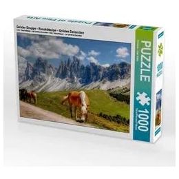 Calvendo Geisler Gruppe - Rasch&ouml;tzalpe - Gr&ouml;den Dolomiten (Puzzle)