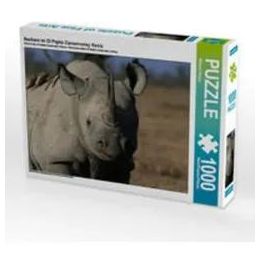 Calvendo Puzzle Nashorn im Ol Pejeta Conservancy Kenia 1000 Teile Lege-Gr&ouml;&szlig;e 64 x 48 cm Foto-Puzzle Bild von Michael Herzog