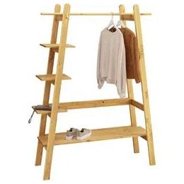 Garderobe OTTO HOME "Rikke", beige (natur), B:118cm H:168cm T:40cm, Massivholz, Garderobenpaneele, Garderobenpaneel, "Rikke", Breite 118 cm