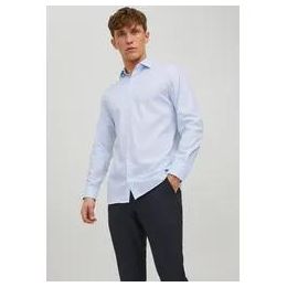 Jack & Jones Langarmhemd JACK & JONES "JPRBLAPARKER Slim Fit Hemd, atmungsaktiv, ideal f&uuml;r den Alltag", Herren, Gr. M, N-Gr, blau (cashmere blau), Web, Obermaterial: 100% Baumwolle, unifarben, slim fit normal, ohne Ausschnitt, &Auml;rmel mit &Auml;rmelschlitz 2-Knopf-Manschette, Hemden, Baumwolle, slim fit