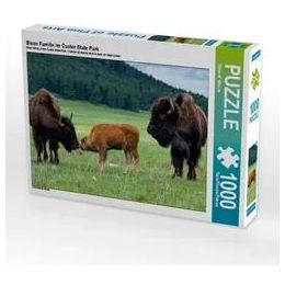Calvendo Bison Familie im Custer State Park (Puzzle)